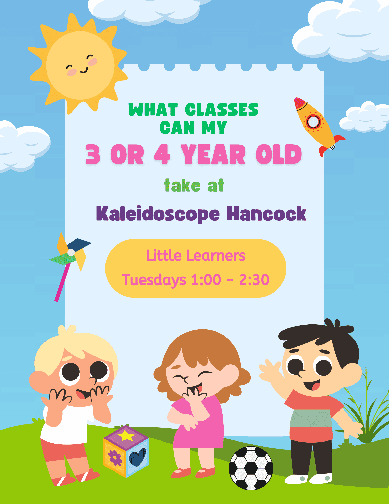 What classes are available for kids my age? (Hancock version!) - Kaleidoscope